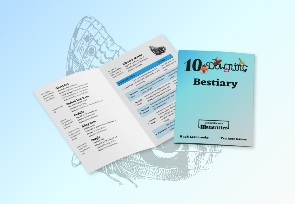 10 Downing Bestiary - Ten Acre Games - Family-friendly tabletop gaming